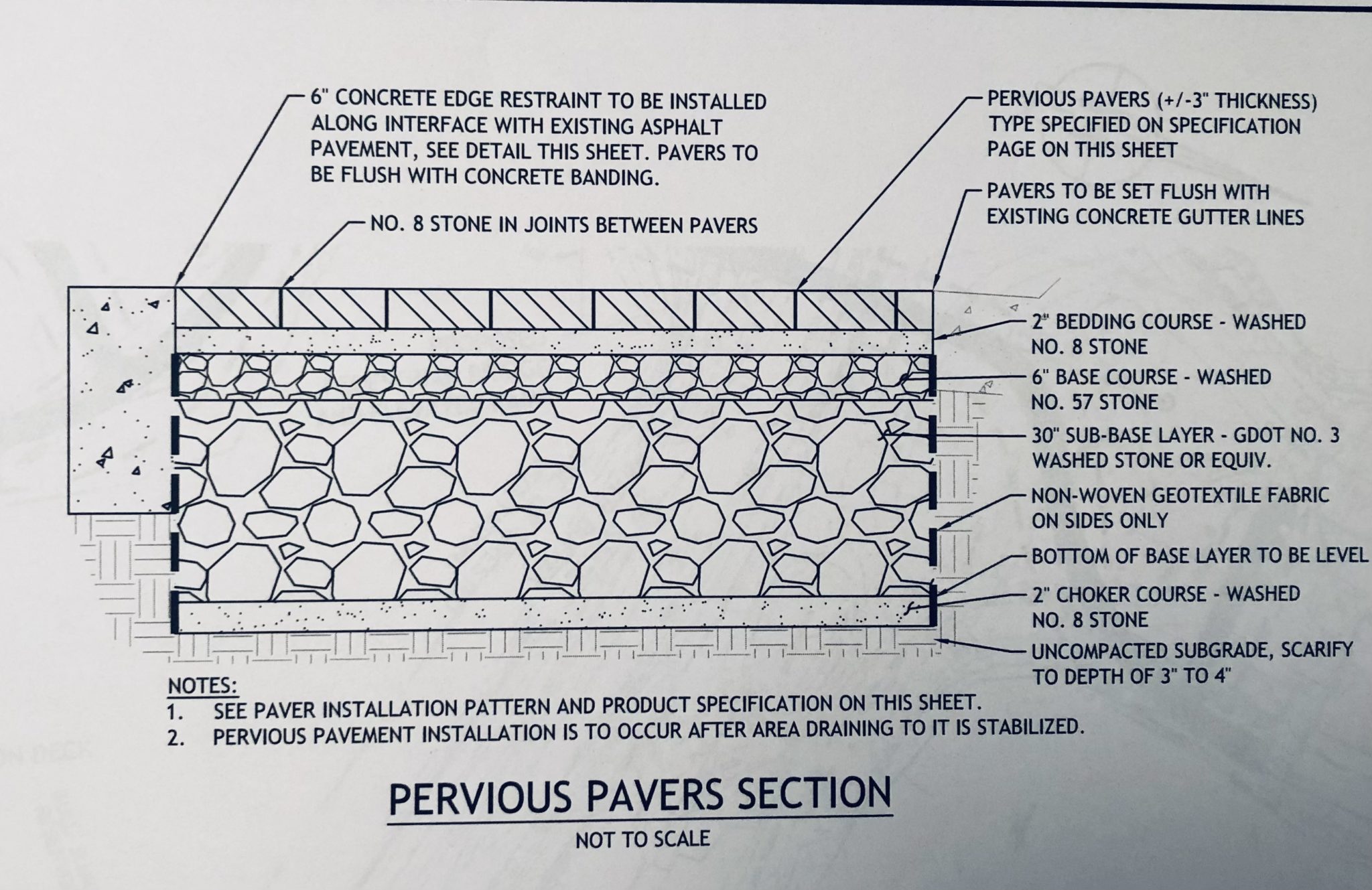 Pervious Pavers Installed In Cnc Parking Lot